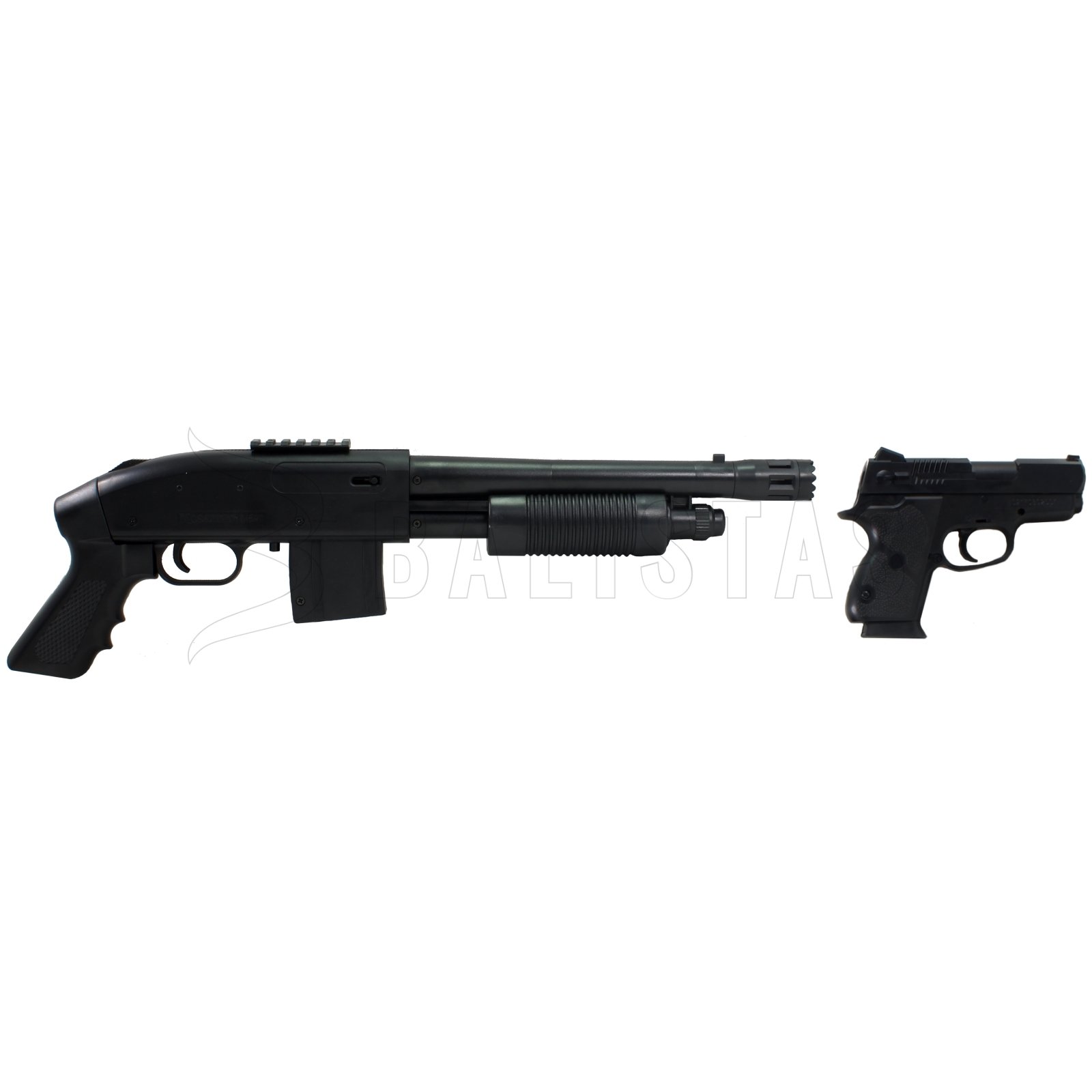Airsoft brokovnice CYBG Shotgun Tactical + pistol | Zbrane-vzduchovky.cz